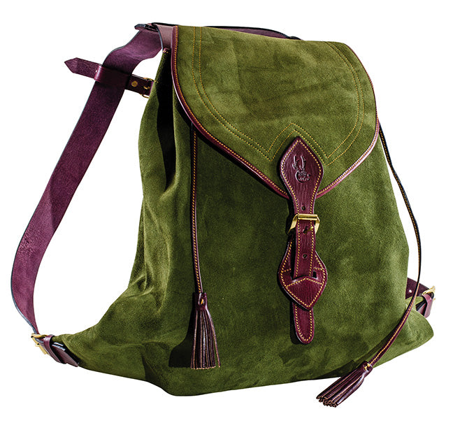 Green Suede Rucksack – Classic Leather Backpack for Everyday Adventure ...